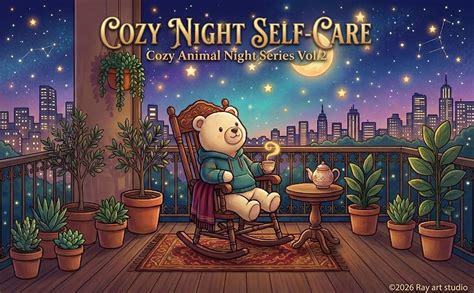 Cozy Night Self Care A Relaxing Coloring Book For Adults