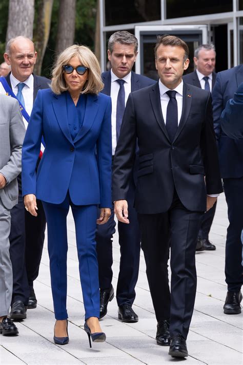 Brigitte Macron Does Blue Symbolic Suiting For French Elections
