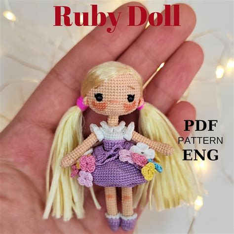 Miniature Amigurumi Ruby Doll Pattern English Crochet Small Doll