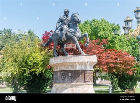 Skopje North Macedonia June 5 2022 Monument Of Pitu Guli Sculpture Of Aromanian