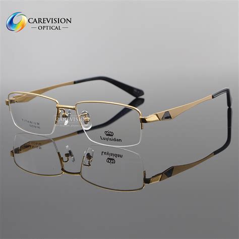 Half Rimless Glasses Men Rx Able Optical Eyeglasses Agstum Titanium