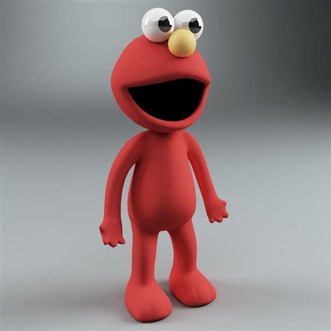 Toy Elmo 3d Model 34 Max Obj Ma Lwo C4d 3ds Free3d