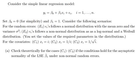Consider The Simple Linear Regression Model Yi Bo