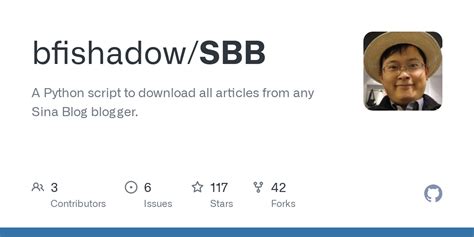 GitHub Bfishadow SBB A Python Script To Download All Articles From Any Sina Blog Blogger