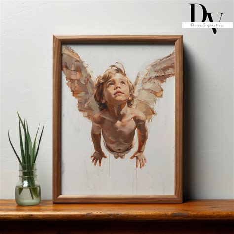 Boy Angel Bible Art Christian Art Digital Download Printable