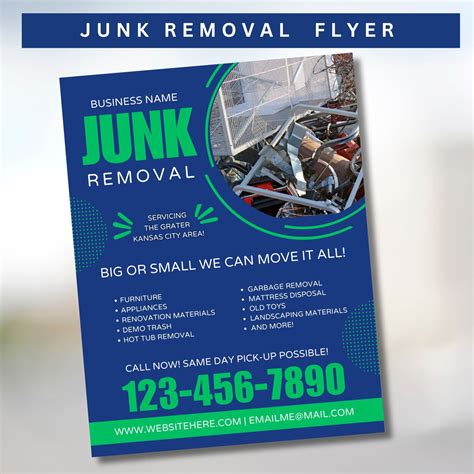 Editable Junk Removal Flyer Junk Business Flyer Junk Removal