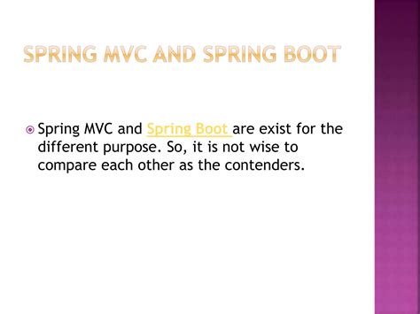 What Is Difference Between Spring Mvc And Spring Boot Ppt