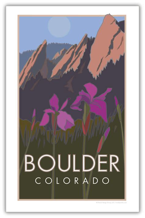 Boulder Iris Colorado Poster Travel Posters