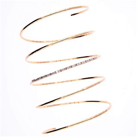 Rose Gold 18 Karat Extendable Elastic Bracelet With Diamonds For Sale At 1stdibs Rosegold18 Nude