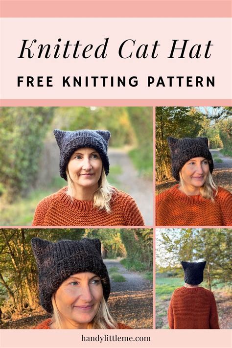 Knitted Cat Hat Free Knitting Pattern Knitting Patterns Free Hats