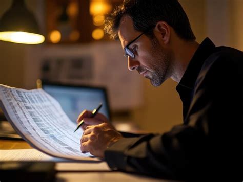 Financial Analyst Reviewing Data On A Spreadsheet Premium Ai Generated Image