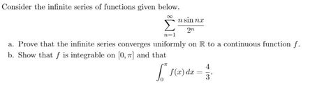 Solved This Is For A Math Analysis Class Please Show All