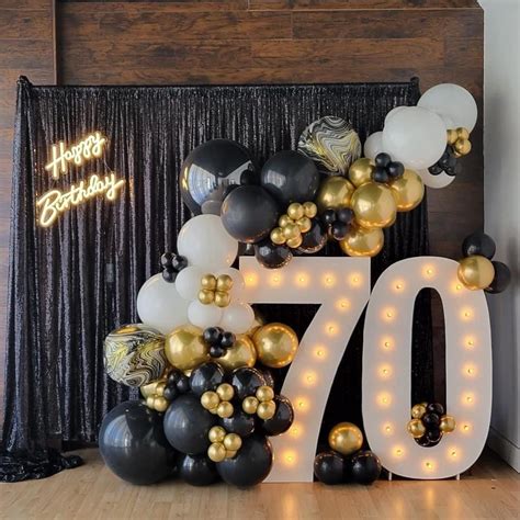 70th Birthday Party Decorations Stunning Balloon Arch 70th Birthday