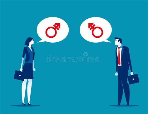 Gender Symbol Concept People Vector Third Gender Male Female Stock