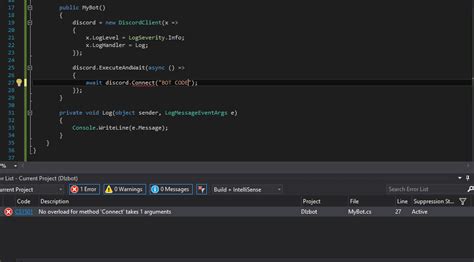C How To Fix Bot From Not Connecting To My Discord Server Stack