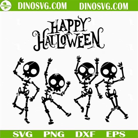 Cute Skeleton Dancing Happy Halloween Svg Funny Halloween Svg Files