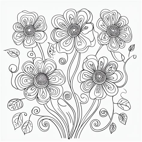 Simple Line Art Coloring Pages