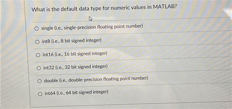 solved what is the default data type for numeric values in