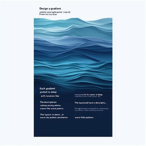 Ocean Gradient Poster Premium Ai Generated Image