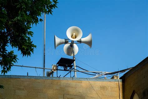 Megaphones On The Roof Of The Mosque So That Everyone Can Hear The