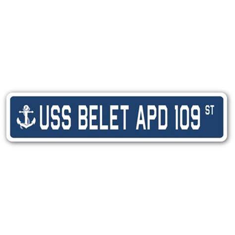 4 X 18 In A 16 Street Sign Uss Belet Apd 109
