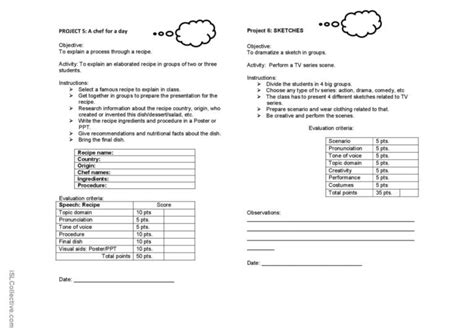 Mini Projects Part C English Esl Worksheets Pdf And Doc