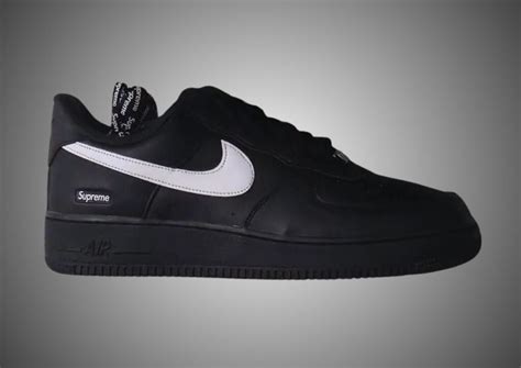 Supreme X Nike Air Force 1 Low Black White 2025 Cu9225 002 Sneakerfiles