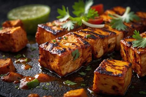 Paneer Tikka Marinade Perfection Premium Ai Generated Image
