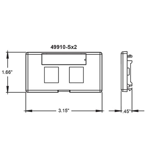 Leviton 49910 Se2 Black Quickport 2 Port Cubicle Data Plate