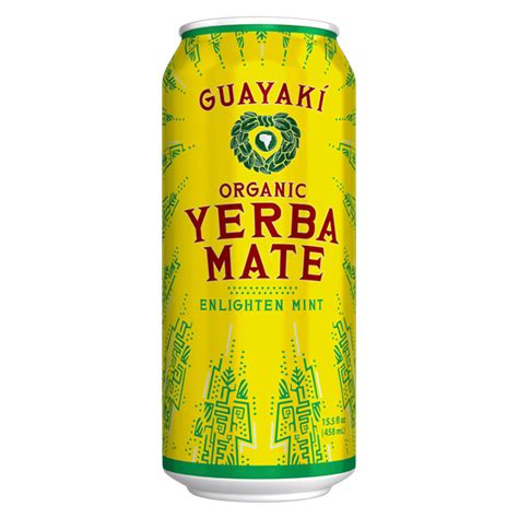 Guayaki Yerba Mate Organic Enlighten Mint 15 5oz Can