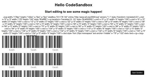 Barcode Demo Codesandbox