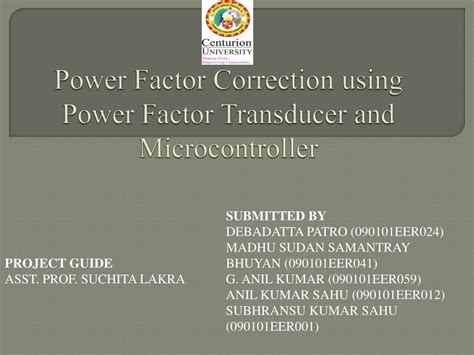 Ppt Power Factor Correction Using Power Factor Transducer And