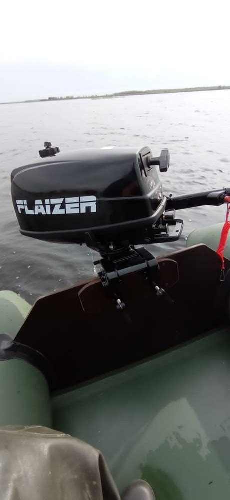 Лодочный мотор для лодки пвх бензиновый двухтактный Flaizer FZ4HS 4 л.с ...