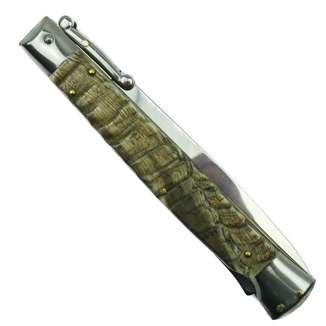 Frank Beltrame 11 Ram Horn Swinguard Stiletto Knife Bladeops