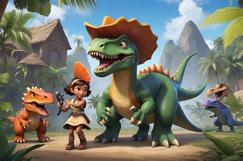Premium Photo Taming Prehistoric Beasts Dynamic Dinosaur Trainer Delilah