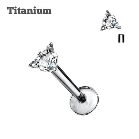 Titanium Internally Threaded Triangle Labret