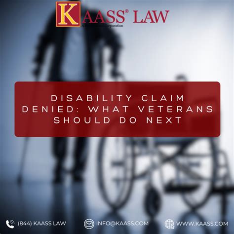 Disability Claim Denied What Veterans Should Do Next Kaass Law