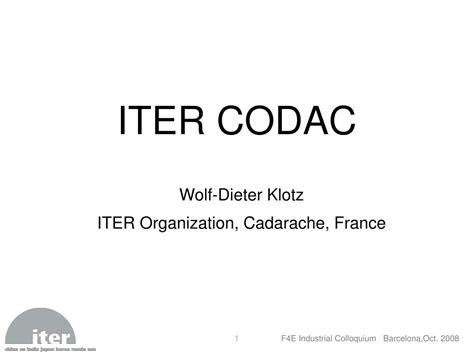 Ppt Iter Codac Powerpoint Presentation Free Download Id5179205