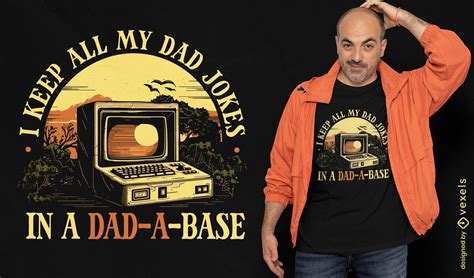 Ancient Computer Funny T Shirt Design Vector Download