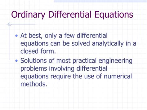 Ppt Ordinary Differential Equations Powerpoint Presentation Free