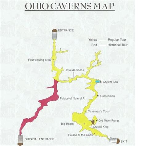 Caving Spelunking Ohio Caverns West Liberty Ohio Usa