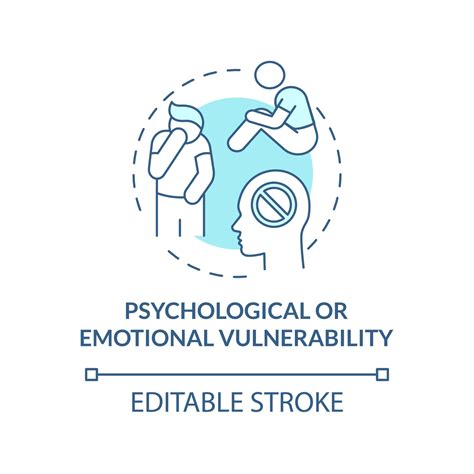 Icône De Concept Bleu De Vulnérabilité Psychologique Ou émotionnelle