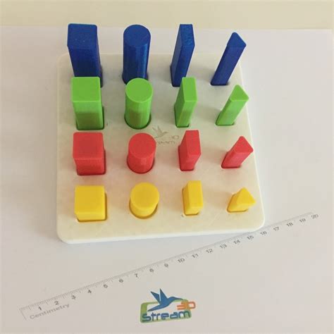 Montessori Educational Assembling Toy Geometry Shapes Pinshape