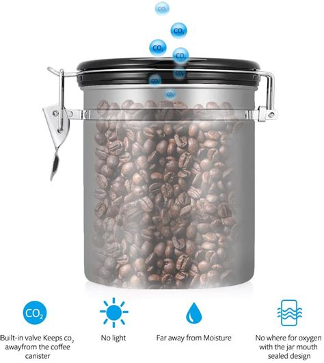 Airtight Coffee Bean Container With Co2 Venting Valve Proper Coffee Co