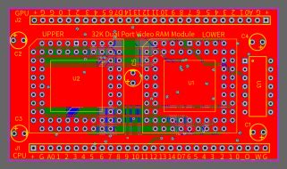 32KB Dual Port Video Memory OSHWLab