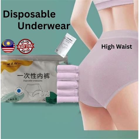 5 Pcs High Waist Disposable Panties Pregnant Panties Seluar Dalam