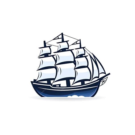 Premium Photo Sailing Ship With Sails Vector Illustration On A White Background