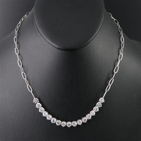 14k 1008 Ctw Lab Grown Diamond Necklace Ebth