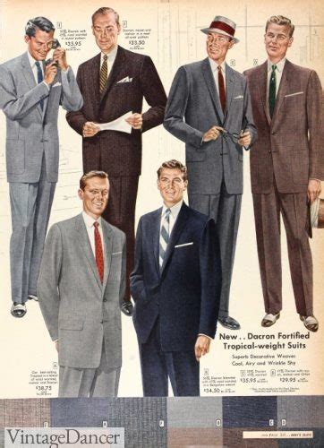 1950s Mens Fashion History For Business Attire