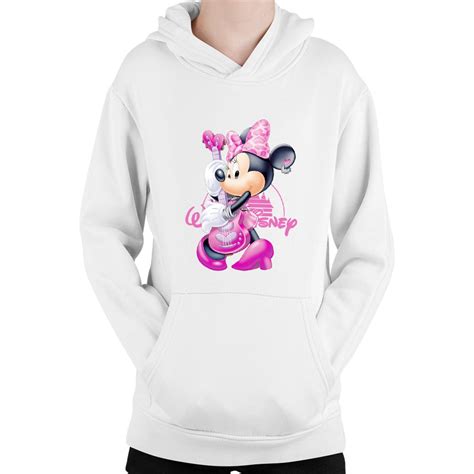 Детски суичър Mickey Mouse Minnie Rock N Roll Music Fun Бял Размер